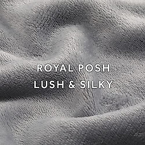 Sunbeam Royal Posh Dove Grey Heated Personal Throw / Blanket, Cozy-Warm, Adjustable Heat Settings