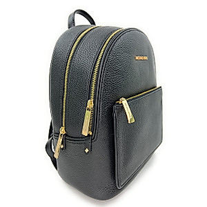 Michael Kors 35T1G4AB2L Black With Gold Hardware Adina Medium Pebbled Leather Backpack