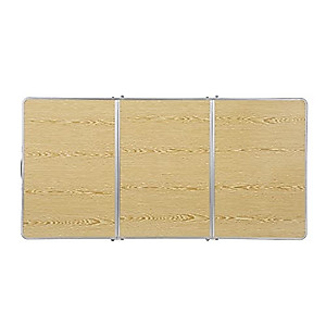 ARROWHEAD OUTDOOR 4’ ft Heavy-Duty Portable Aluminum Frame Folding Table w/Leveling Feet, Solid Tabletop Surface, 2 Adjustable Heights, Carrying Case Included, Lightweight, USA-Based Support