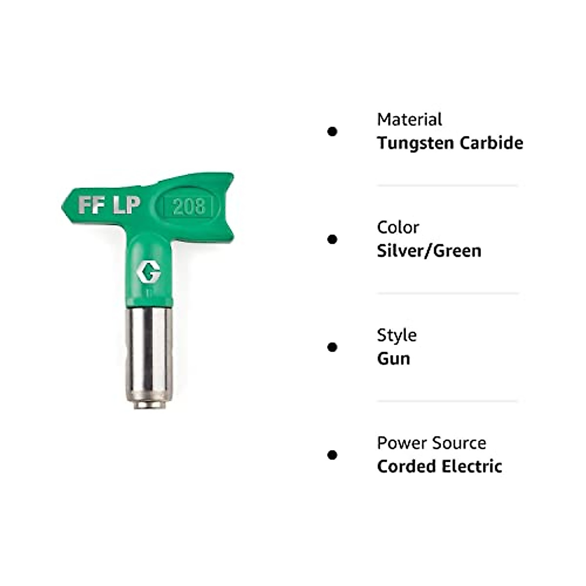 Graco FFLP208 Fine Finish Low Pressure RAC X Reversible Tip for Airless Paint Spray Guns