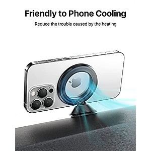 andobil Magnetic Phone Holder for Car [Small BUT Ultra Stable] All-Metal Dashboard Car Mount [Powerful 20 Magnets] Phone Mount for Car Compatible with iPhone 14 13 12 Pro Max/Samsung/MagSafe Case