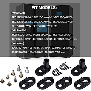 4318165 Refrigerator Door Closer Cam Kit Replacement Part for Whirlpool Kenmore KitchenAid Refrigerators - Replaces AP3103517 AH358690 EA358690 2182178 WPW10329686