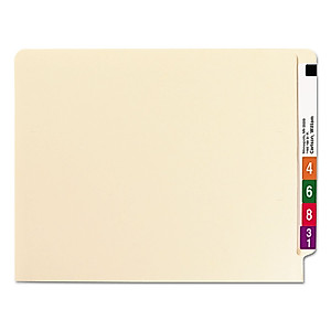 Smead End Tab File Folder, Shelf-Master Reinforced Straight-Cut Tab, Letter Size, Manila, 100 per Box (24109)