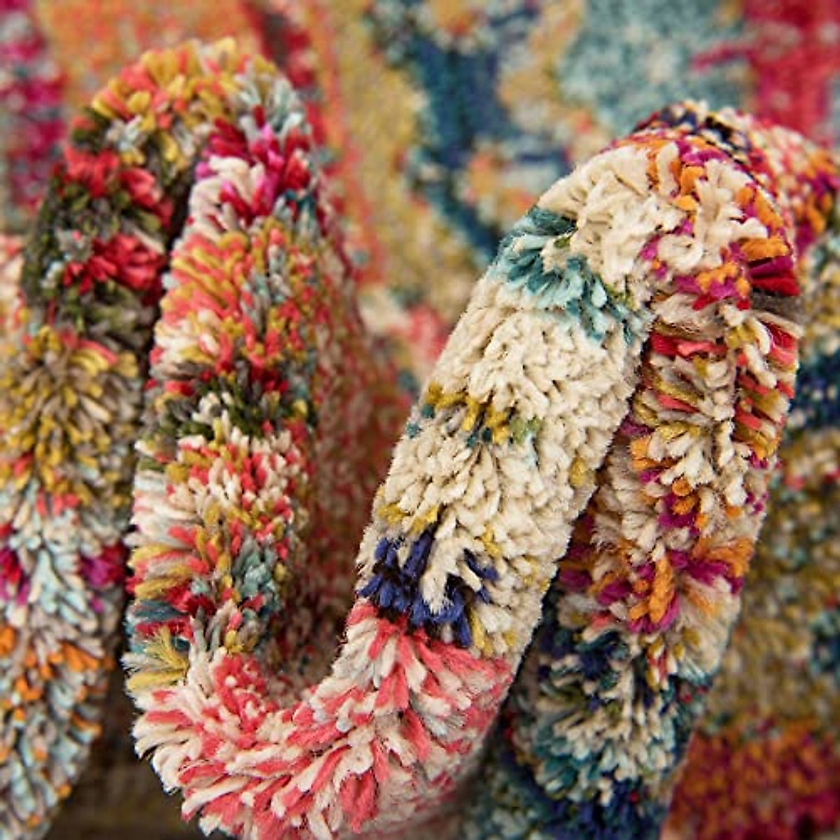 Unique Loom Sedona Collection Distressed, Southwestern, Vintage, Modern, Over-Dyed, Abstract Area Rug (5' 0 x 8' 0 Rectangular, Multi/Beige)