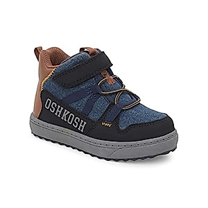 OshKosh B'Gosh Boy's Camino Fashion Boot, Navy/Tan, 12 Little Kid