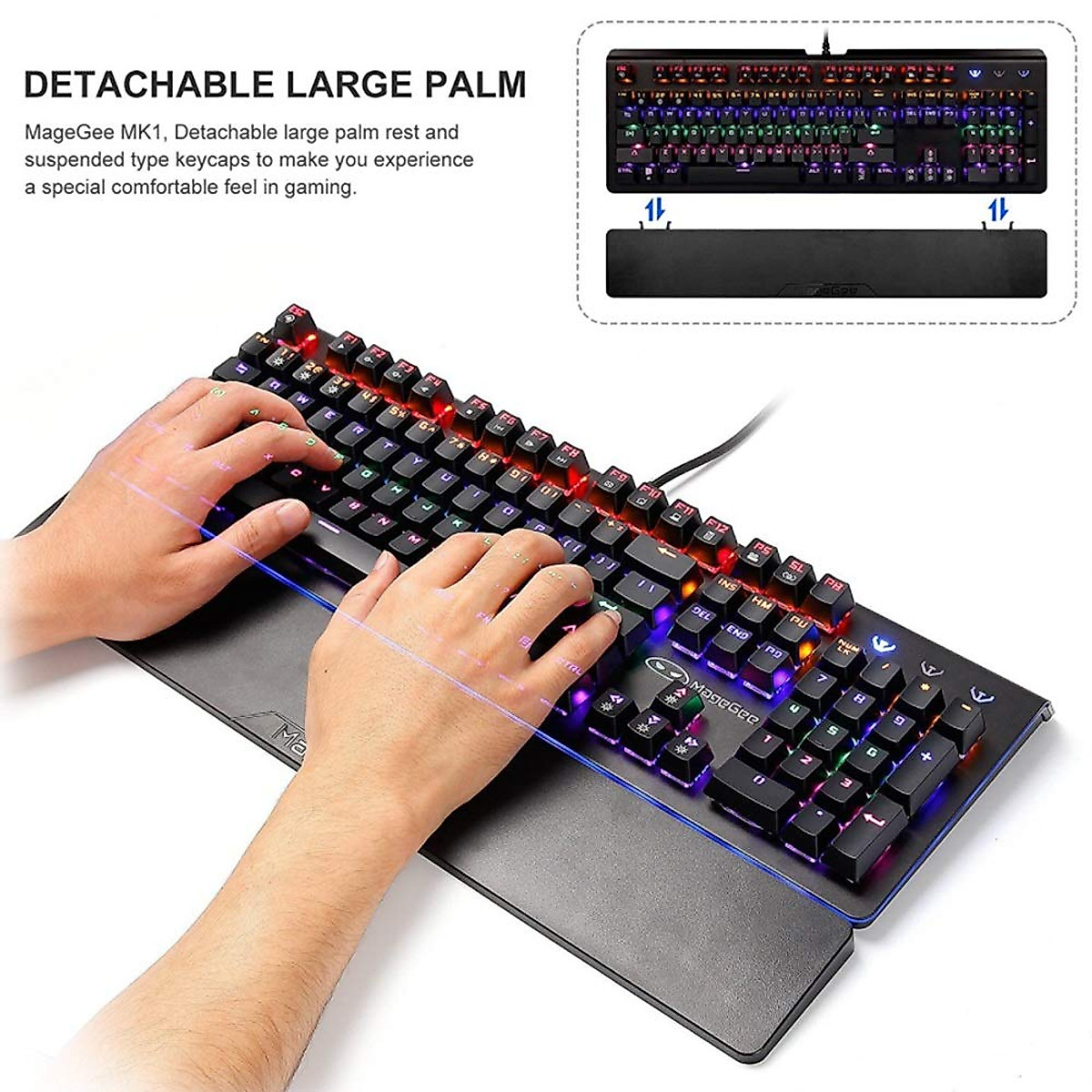 Wyyggnb Gaming Keyboard Computer Wired Mechanical Keyboard Computer Wired USB Plug Keyboard Color Illuminated Game Typing Office Mechanical Axis Touch Keyboard