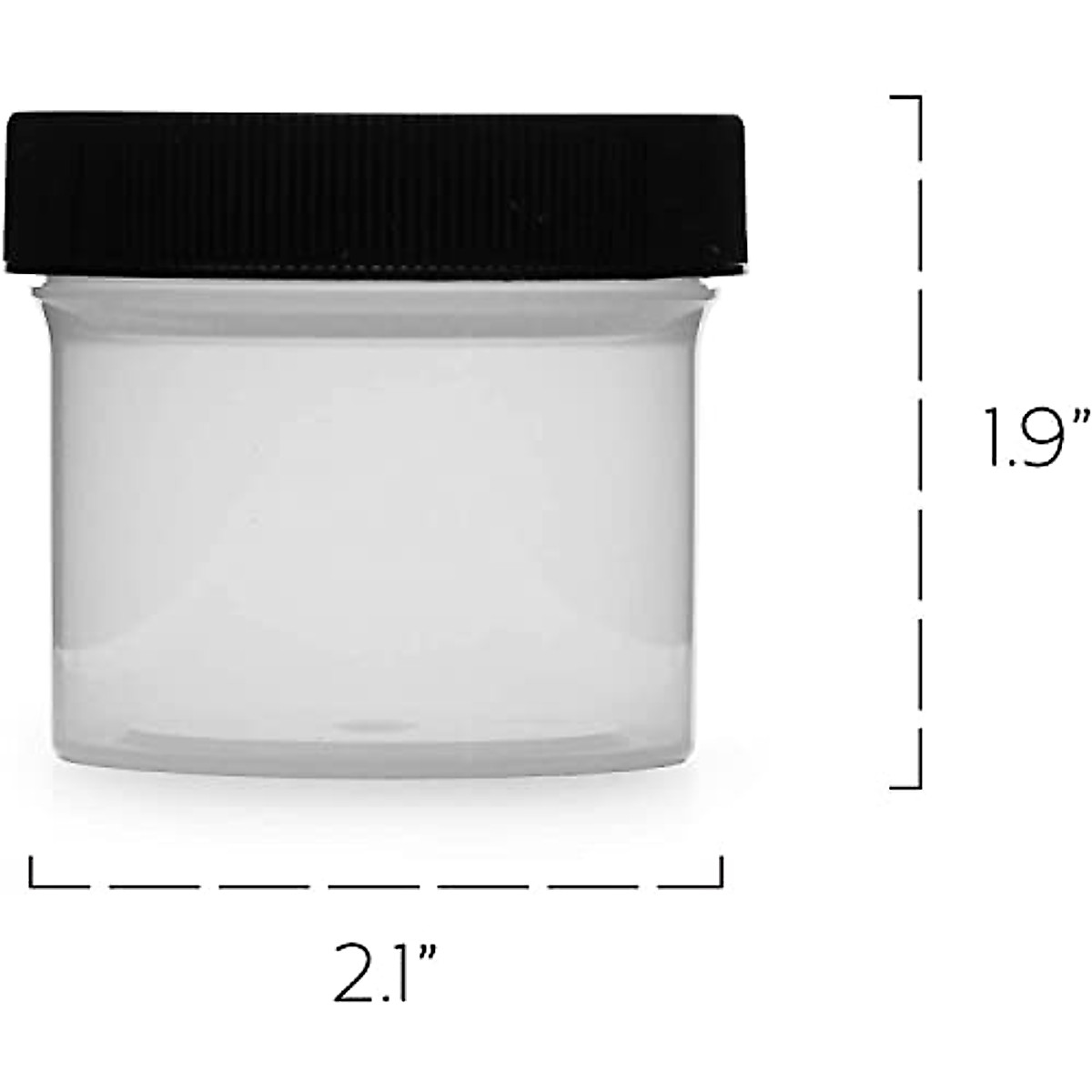 Salad Dressing Condiment Containers (6-Pack); 2-Ounce To-Go Plastic Mini Food Storage Jars for Lunch Boxes; Carry Up to 4 Tablespoons