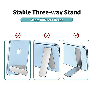 MOMOSI Ultra-Thin Phone Kickstand Attachment Multi-Angle Aluminum Kickstand (Adjustable Angle) Compatible with iPhone 14/14 Plus/14 Pro/14 Pro Max iPhone 13/12 Samsung Galaxy S22/S21 iPad Blue