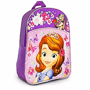 Disney Sofia the First Preschool Backpack Toddler (11") Travel Set with Coloring Book and Stickers