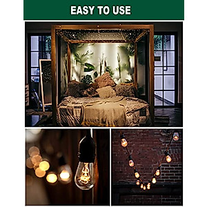 Outdoor Light Clips: 20 Clips Clear - Hooks for Outdoor String Lights - Adhesive Waterproof Strips Outdoor Light Clips for Patio Hanging Heavy Duty Gutter Outside Fence Window Christmas Decorate