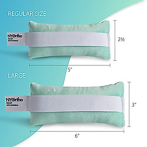 NYOrtho Pair of Palm Grips Hand Contracture Cushions with Elastic Band - Sweat Resistant Machine Washable Palm Protector