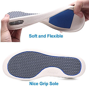 Women's Comfy Diabetic Shoes with Arch Support for Edema Swollen Feet Breathable Mesh Sneakers Lightweight Adjustable Strap Plantar Fasciitis Slippers