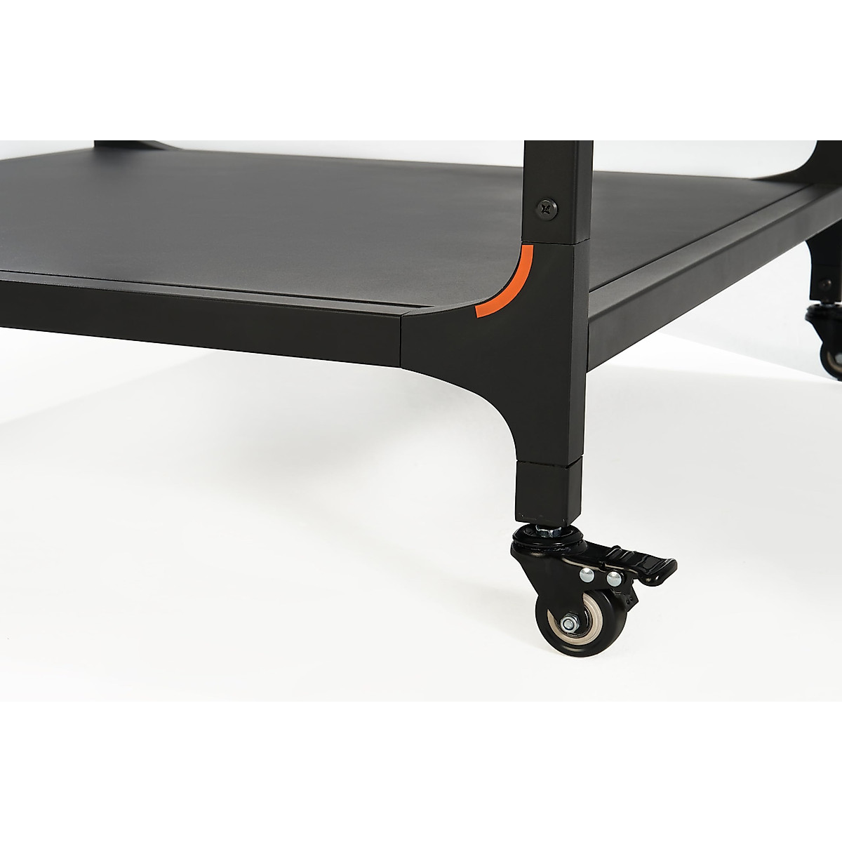 NUUK Outdoor Grill Cart with Double-Shelf 32" x 32" Grilling Prep Table Stainless Steel Rolling Outdoor Pizza Oven Table with Solid Steel Frame, Outdoor Cooking Station, Outdoor Dining Bar