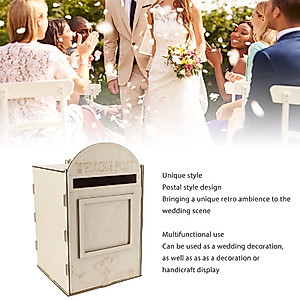 Yoidesu Wooden Wedding Mailbox Post Box, Vintage, Multipurpose Box for Weddings, Parties, Anniversaries, Graduations and Baby Showers,33.1 x 20.3 x 20.3cm (JM01617)