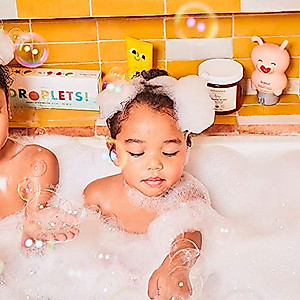 Dabble & Dollop Bath Bombs, 100% Natural Droplets for Kids, Original Scents - USA Made, Moisturizing & Fun Droplets, Paraben & Sulfate Free, Vegan, Gluten-Free (Set of 12)