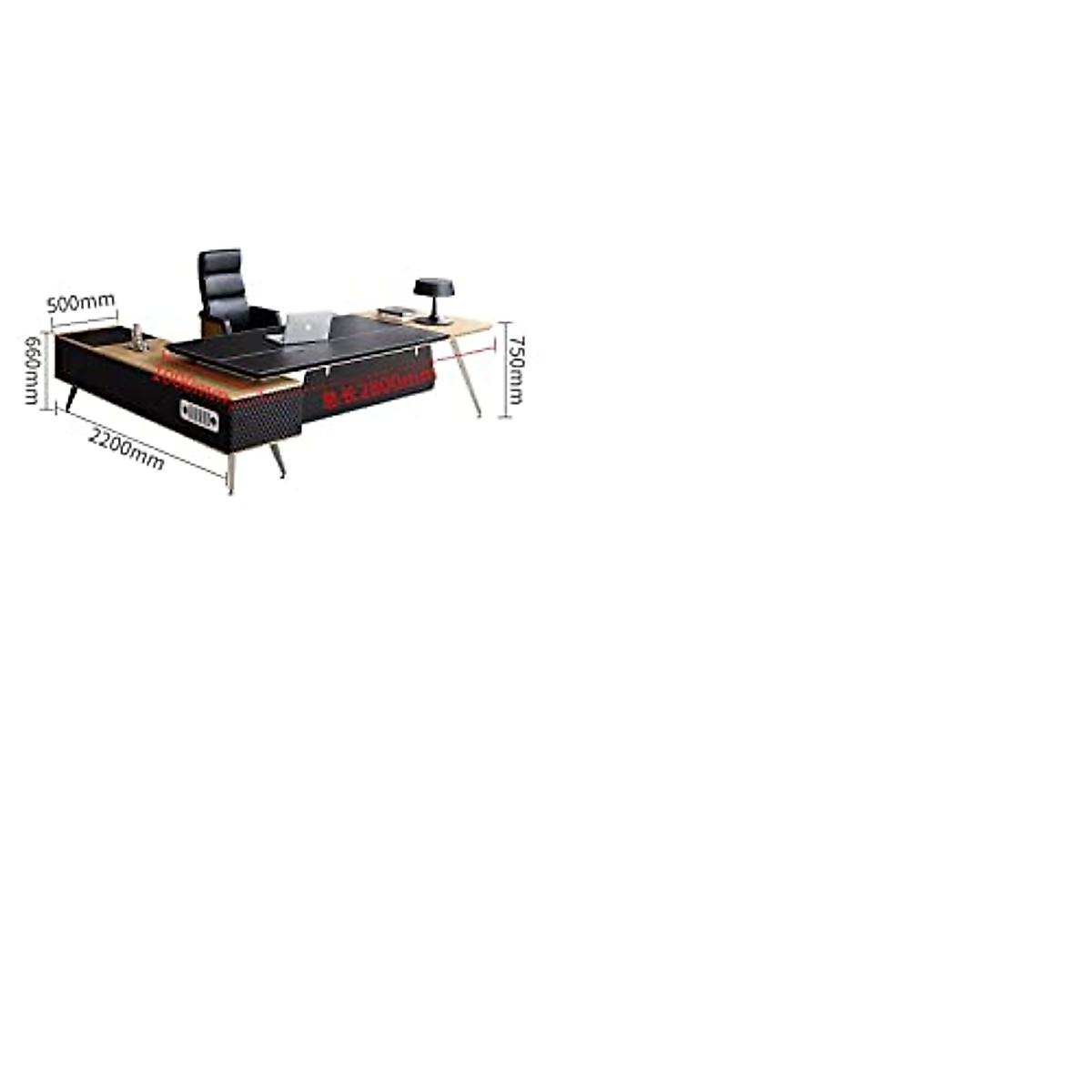 REMYS Desk Boss Office Desk and Chair Combination Manager Table President Table Supervisor Table Simple Executive Desk