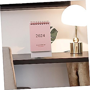 Didiseaon Easel Calendar 2024 Office Supplies Desk Calendar Daily Schedule Planner Mini Monthly Calendar Desk Pad Calendar To- Do Decor 2024 Desktop Calendar Scroll Simple Clamshell Paper