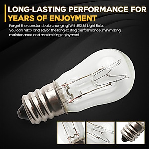 Seentech WE05X20431 Dryer Drum Light Bulb 10W 120V - Dimmable E12 Base S6/S19 2500K - Compatible with LG GE Whirlpool Kenmore KitchenAid Maytag - Replaces WE05X20431 WE4M305 WP3395618 - Pack of 2