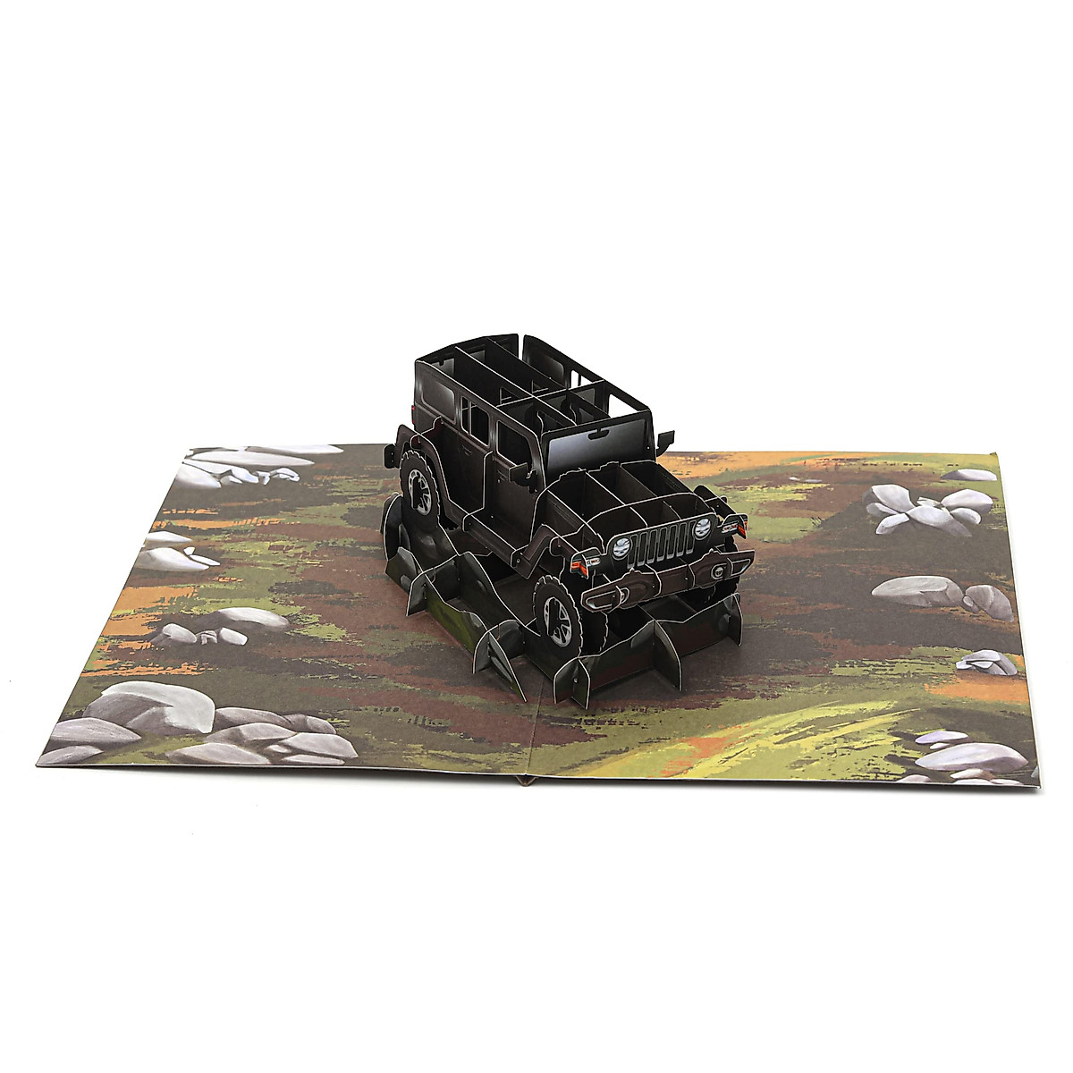 Liif Jeep Wrangler 3D Pop-Up Birthday Card for Men, Father's Day, Retirement, Get Well Soon