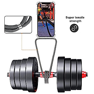 YESPURE for iPhone 13 Clear Case with Adjustable Neck Cord Lanyard Strap,Soft Slim Transparent TPU Anti-Yellowing Shockproof Phone Cover Case for iPhone 13 with Crossbody Shoulder Strap - Gray