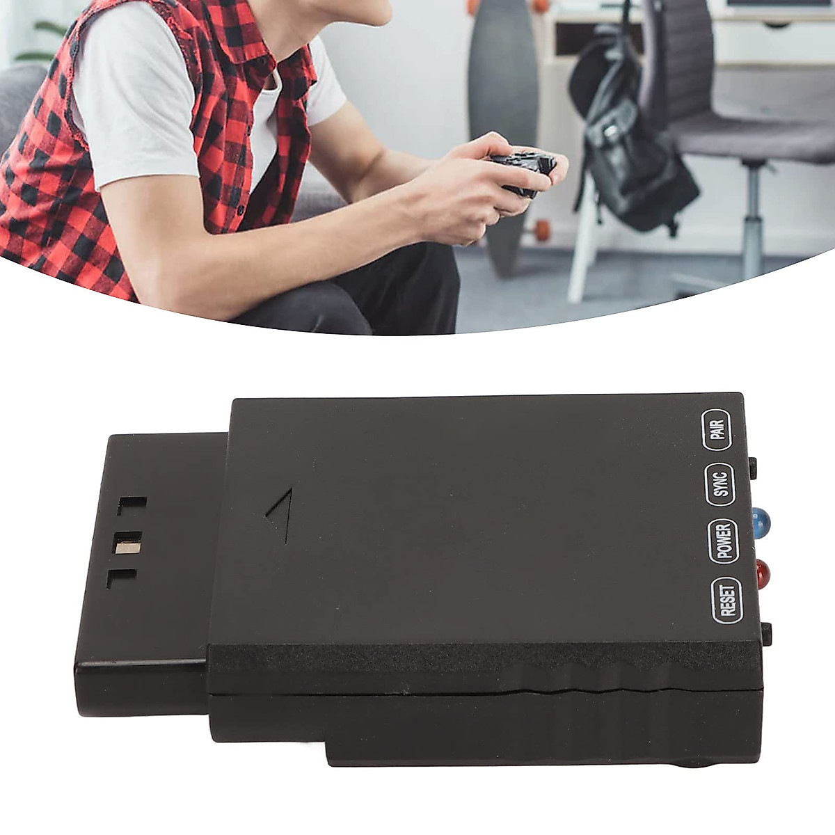 ASHATA Adapter for Multiplayer, Controller Adapter Bluetooth Controller Adapter for for PS1 for PS3 for PS4 for PS5 for Switch for Xbox for Wii for 8bitdo