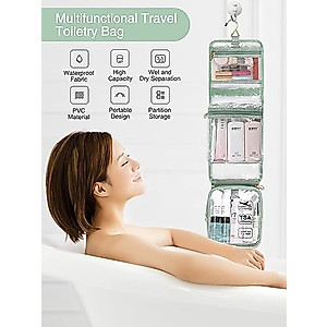 Clear Travel Bag with Tsa Approved Toiletry Bag Hanging Toiletry Bag for Women Makeup Bag Small Hanging Toiletry Bag for Men Toiletry Bags for Traveling Women Toiletries