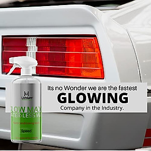 Glow Maxx Waterless Car Wash, Cleans and Protects, Hydrates And Lubricates Paint To Reduce Scratching, Leaves a great shine, Saves water. Extremely Hydrophobic,Wash your car anywhere quickly. 32oz