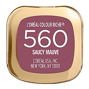 L’Oréal Paris Colour Riche Original Creamy, Hydrating Satin Lipstick with Argan Oil and Vitamin E, Saucy Mauve , 1 Count
