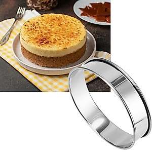 ZEONHEI 8 PCS 4 Inch English Muffin Ring, Stainless Steel Crumpet Rings, Double Rolled Tart Rings for Baking Fluffy Muffins, Eggs, Pancakes, Pastry
