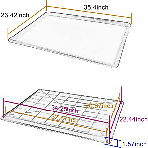 FarLargo 1pcs 35.4"x23.4" Replacement Tray for Dog Crate Plastic Cage Bottom Pan Multi-Purpose Boot Mat Shoe Tray Indoor Outdoor Waterproof, Dog and Cat Rabbit Food Bowls Floor Liners