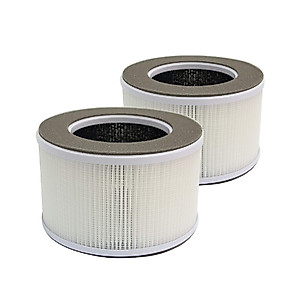 PUREBURG Replacement Filters Compatible with Membrane Solutions MSB3 Air Purifier,2-Pack H13 HEPA 3-Stage Filtration Activated Carbon Air Clean VOCs Odor