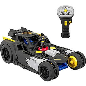 Fisher-Price Imaginext DC Super Friends Batman Toy Transforming Batmobile Rc Car with Lights & Sounds for Pretend Play Ages 3+ Years