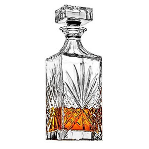 Godinger Dublin Whiskey Decanter Bar Set with 4 Old Fashioned Glasses