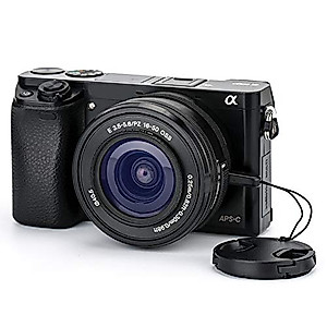 2-Pack JJC 40.5mm Front Lens Cap Cover with Deluxe Cap Keeper for Sony ZV1F ZV-1F ZVE1 ZV-E1 ZVE10 ZV-E10 A6000 A6100 A6300 A6400 A6500 A5100 A7C with Sony E PZ 16-50mm Kit Lens or FE 28-60mm Lens