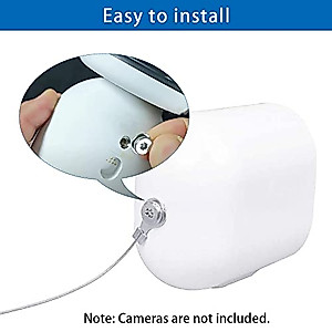 VVHOOY Anti-Drop Security Chain Compatible with Google Nest Cam Outdoor(Battery), Anti-Theft Rustproof Protection Cable Prevent from Falling/Stolen 2-Pack