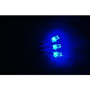 JIEXI HWYP Automatically Luminous Nocks for Inner Diameter 6.2 mm Gold Tip Arrows S Size Pack of 6 (Blue)