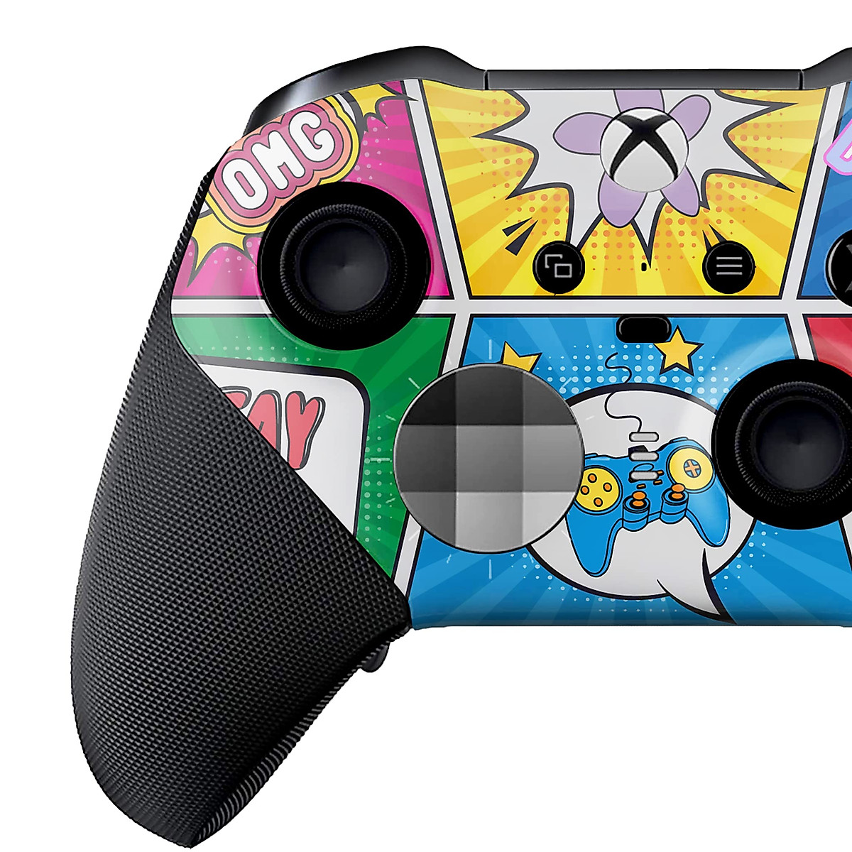 Retro Comic Customised Wireless Controller for Elite by BCB. Original Elite Series 2 Controller Compatible with Xbox One / Series X & S. Customized with Water Transfer Printing (Not a Skin)