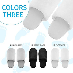 Tlizzz7 3-Pair Luxury Spa Slippers - Cotton Memory Foam Non-slip Closed Toe Washable Slippers for Hotel,Guest,Travel,Bride,Women and Men