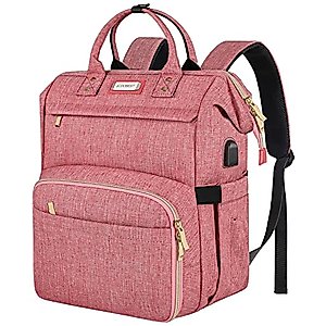 JCDOBEST Lunch Bag Backpack, Insulated Cooler Backpack Lunch Box Laptop Backpack with USB Port for Women Men Fits 15.6 Inch Laptop Blue