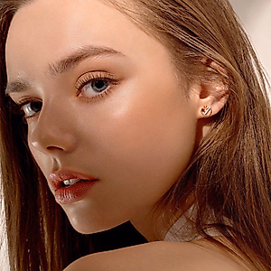 Teacher Apple Appreciation Earrings for Women - Sterling Silver Apple Pencil Stud Earrings with CZ Thank You Teacher Appreciation Week Jewelry Gifts for Teachers