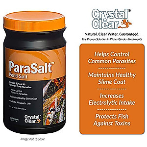 CrystalClear ParaSalt - Pond Salt for Koi & Goldfish - 20 Pounds Treats Up to 4,000 Gallons