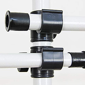 Goldcart 3202 Telescopic Garment Rack, Heavy Duty Design Movable DIY by Hand No Damage to Wall Ceiling Hanging Rail, 0.7-1.3 Meters Wide Adjustable, 120 Kilogram Loading, Reach Hook Included, White