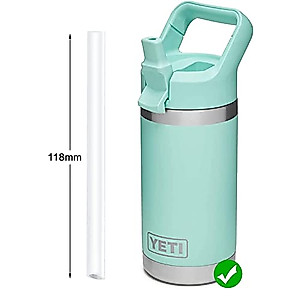 Replacement Straws Compatible with YETI Rambler Jr. 12 oz Kids Bottle-YETI Rambler Kids Straws Replacement-Accessories Set Include 5 BPA-FREE Straws and 1 Straw Cleaning Brush(12OZ)