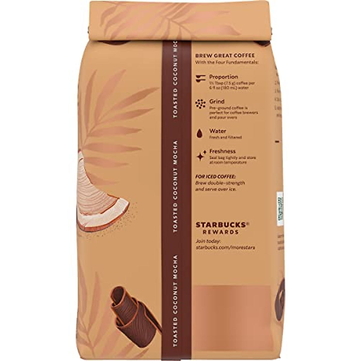 Starbucks Flavored Ground Coffee (Toasted Coconut Mocha, 11 oz (Pack of 2)