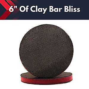 Paks Clay Bar Pad - Medium Grade - DA 6'' Orbital Synthetic Clay Bar Disk - Premium Surface Clay Disk Prep Pad - 1 Piece - Magic Clay Bar Debris Remover - Polisher Pad for Car Detailing