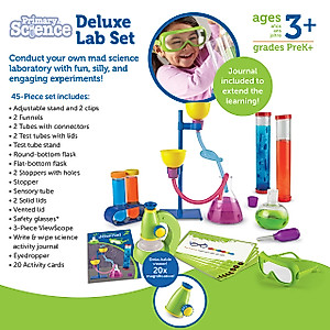 Learning Resources Primary Science Deluxe Lab Set - 45 Pieces, Ages 3+ Preschool Science Kit, STEM Toys, Science Experiments for Kids, Preschool Learning Toys