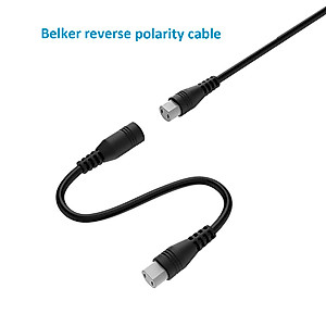 Belker 2-Pin Polarity Reverse Converter Cable Plug for Belker Universal AC Adapter