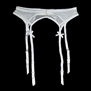 TVRtyle Women’s White Metal Clips Sexy Garter Belts for Stockings S512 (X-Large, White)