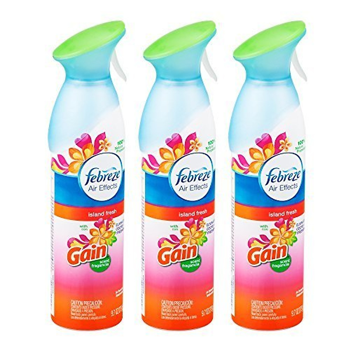 Febreze Air Effects Gain Island Fresh, 9.7 oz, Pack of 3