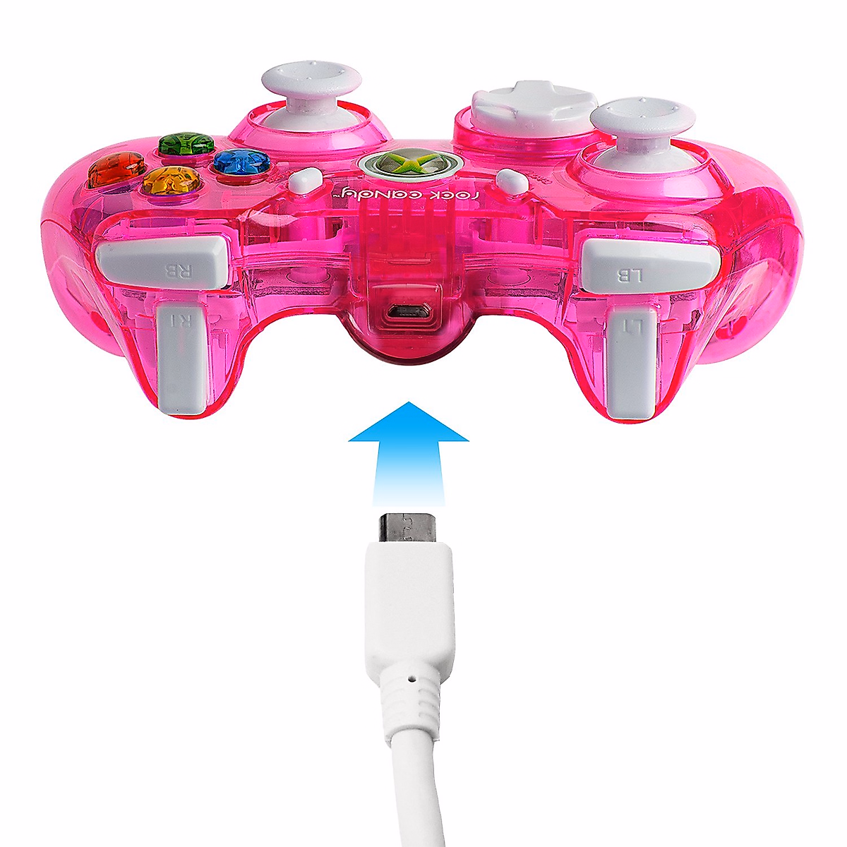 PDP Rock Candy Wired Controller for Xbox 360, Pink Palooza